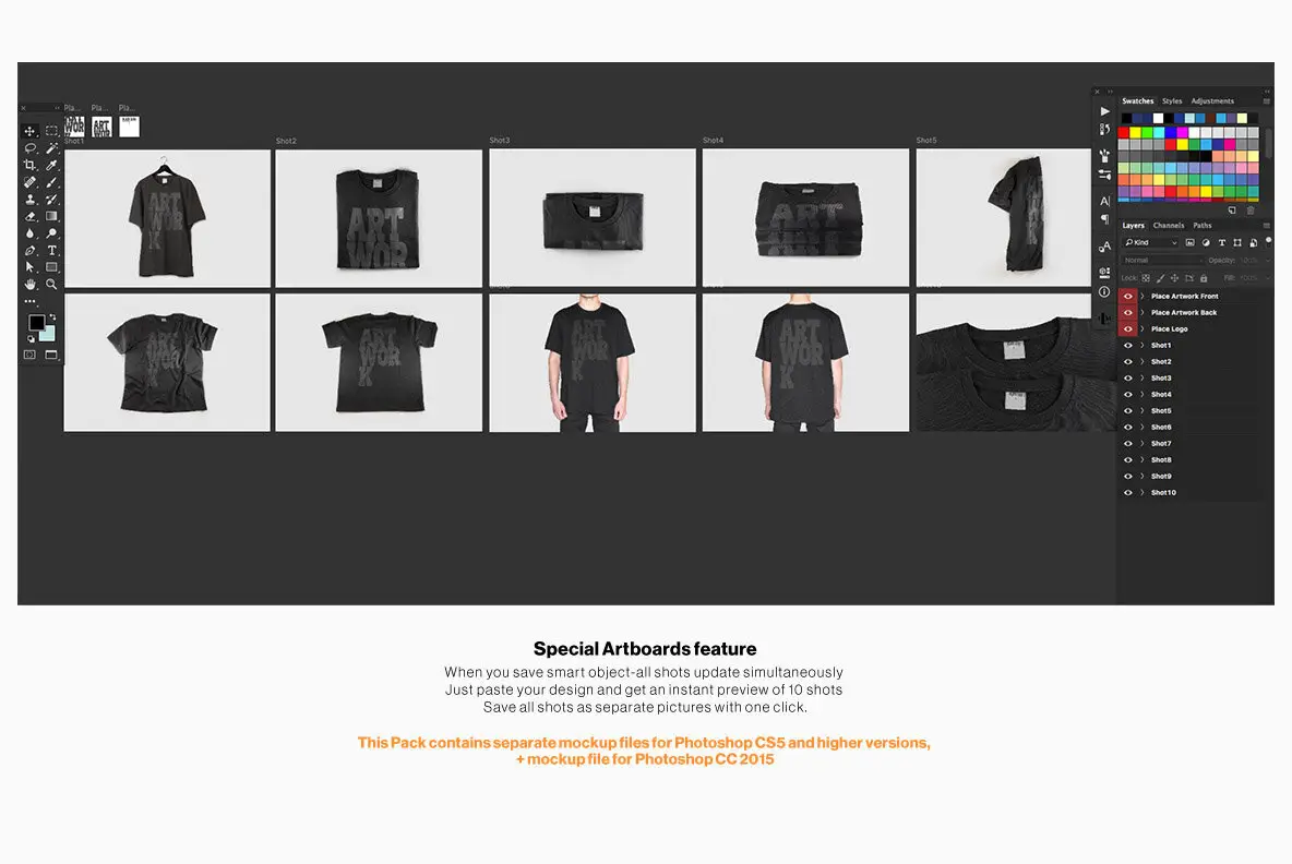 Black T-Shirt Mockup Pack Mockups - YouWorkForThem