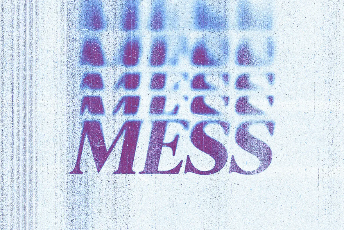Printed Mess Text Logo Effects Collection - YouWorkForThem