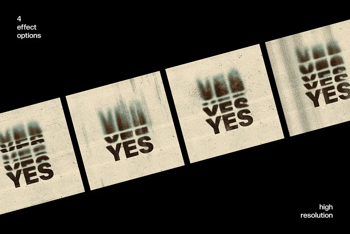 Printed Mess Text Logo Effects Collection - YouWorkForThem