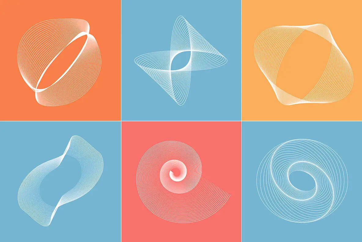 Abstract Twirls Elements Pack Abstract - YouWorkForThem