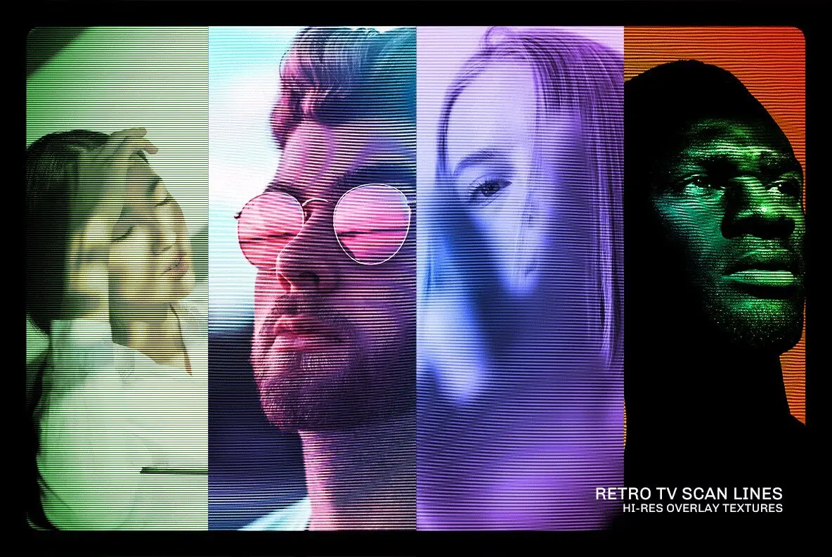 Retro TV Scan Lines Graphics - YouWorkForThem