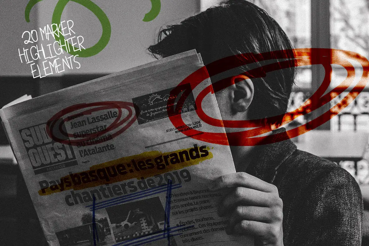 150 Scribbles Elements Graphics - YouWorkForThem