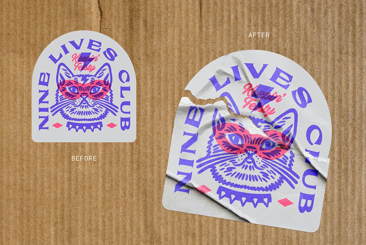 Ripped Sticker Mockup Graphics - YouWorkForThem