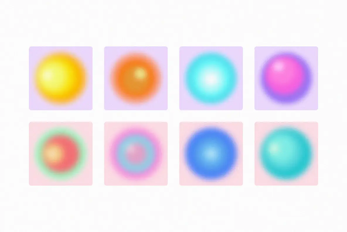 Round Circle Gradient Textures Pack Graphics - YouWorkForThem