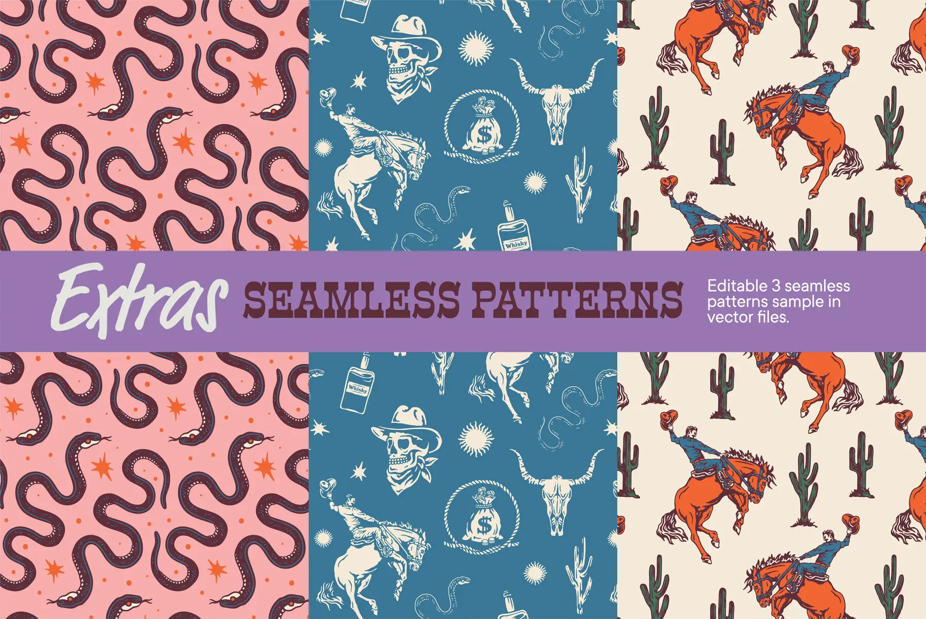 Vintage Western Graphic Assets Graphics - YouWorkForThem