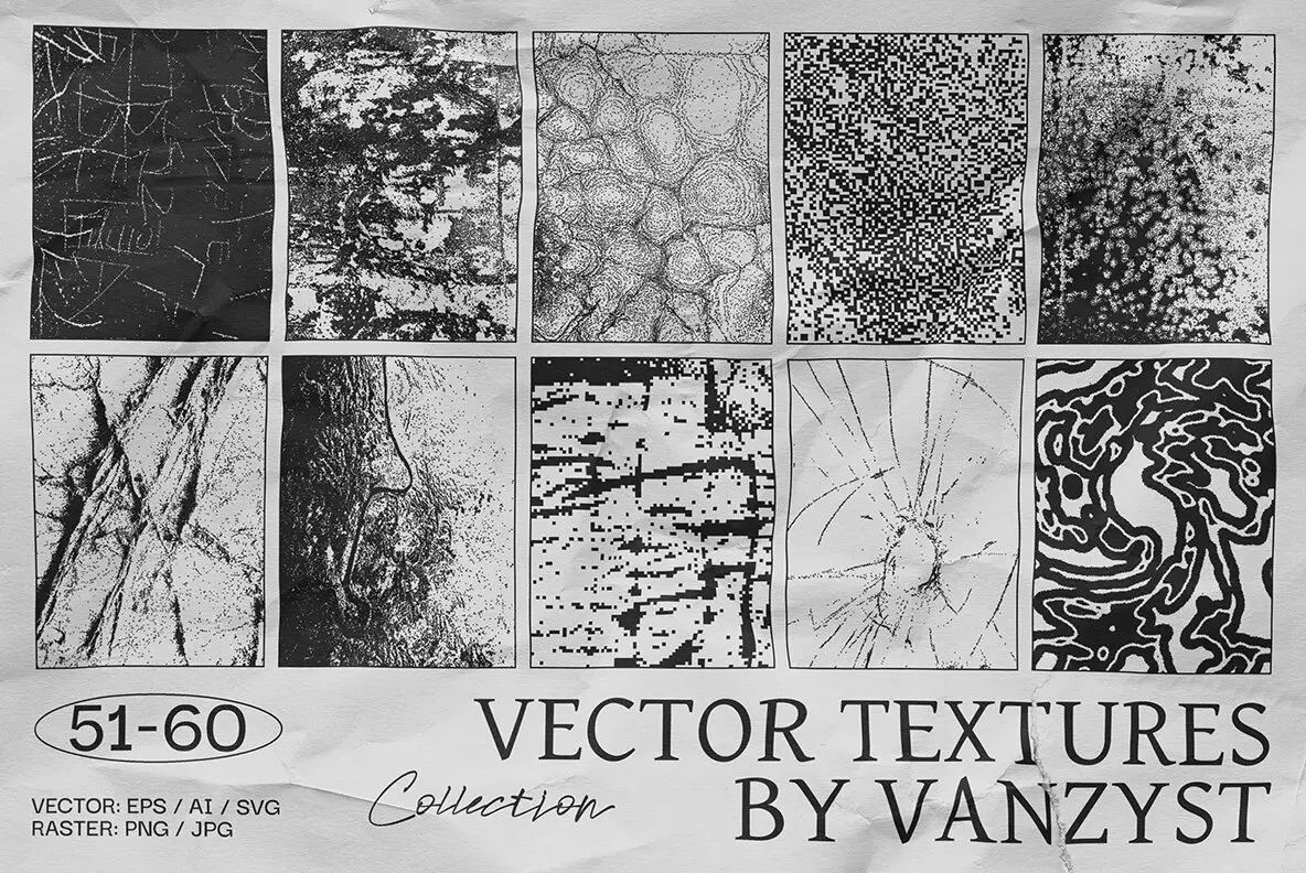 100 Bitmap Vector Textures Graphics - YouWorkForThem