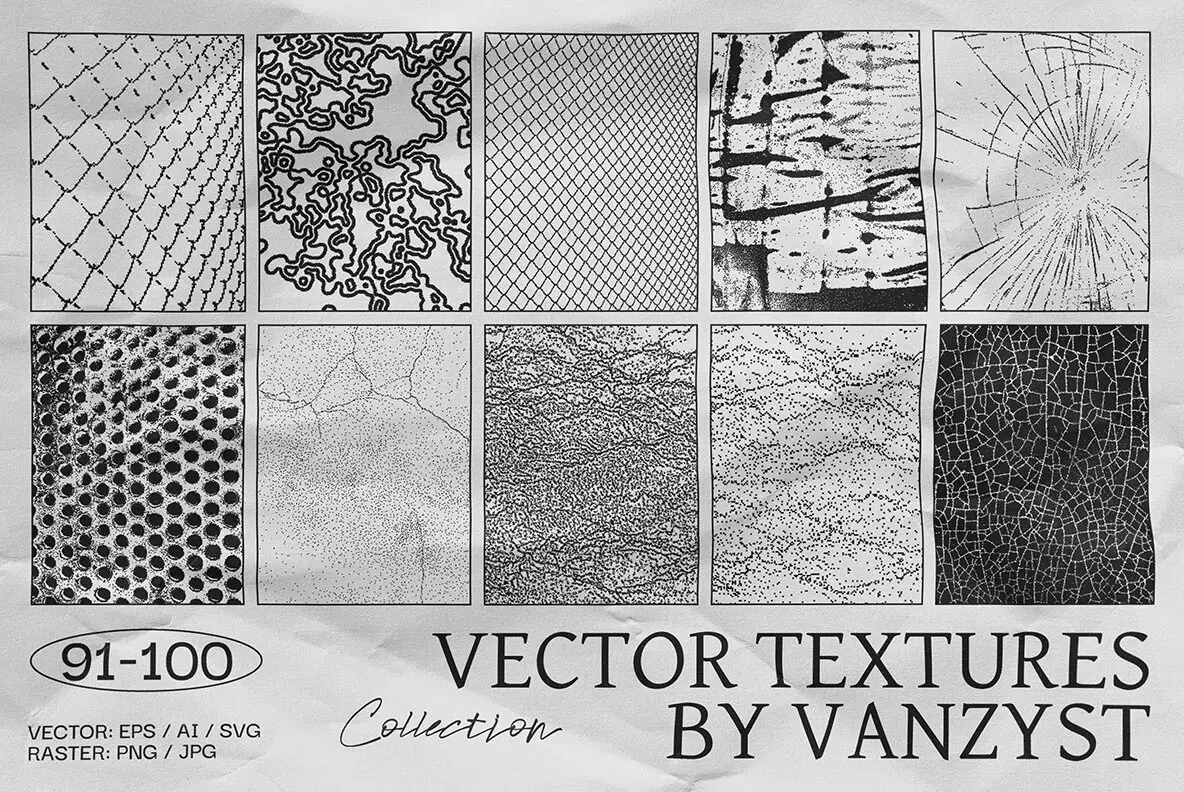 100 Bitmap Vector Textures Graphics - YouWorkForThem