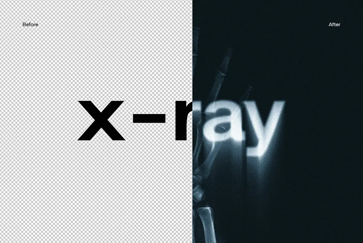 X-Ray Text Distortion Effect - YouWorkForThem