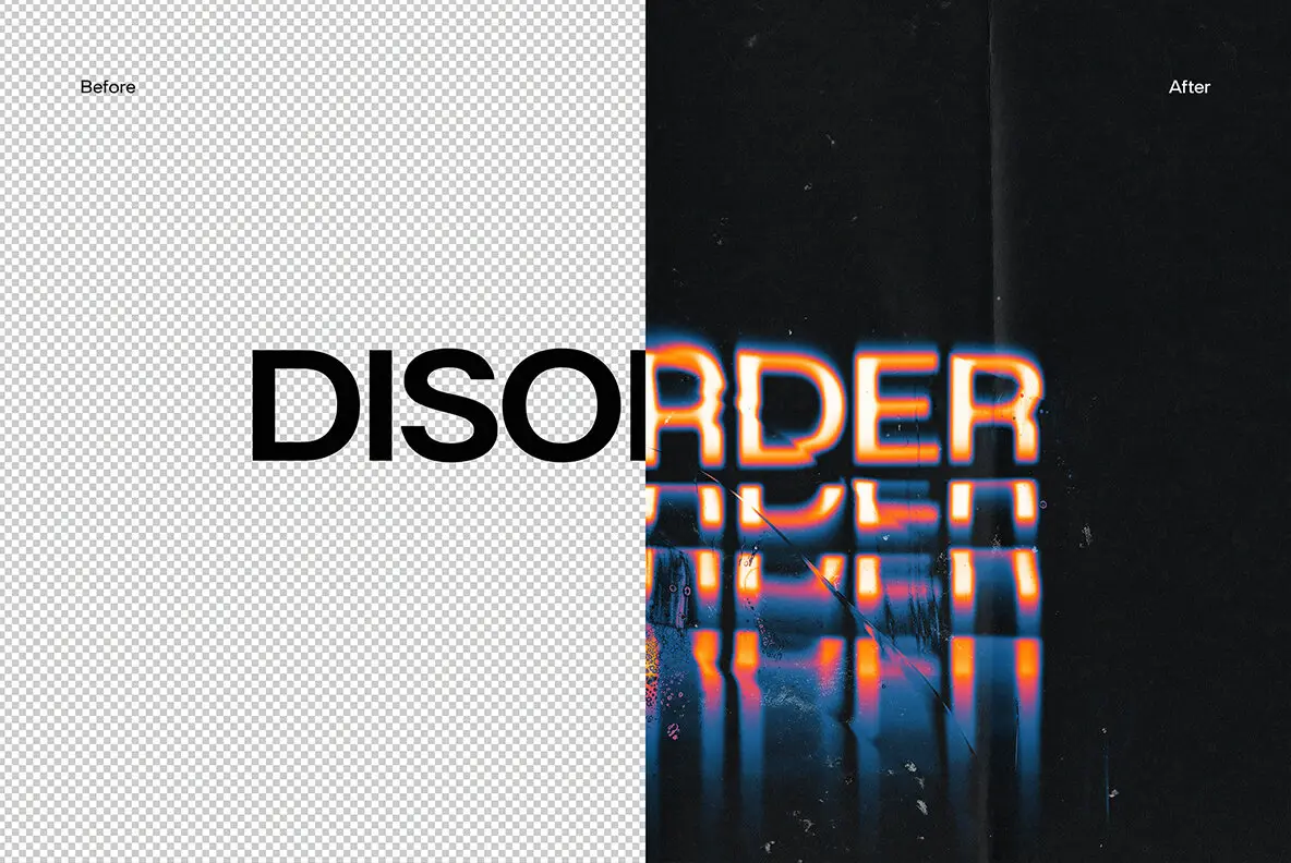 Disorder Text Distortion Effect - YouWorkForThem
