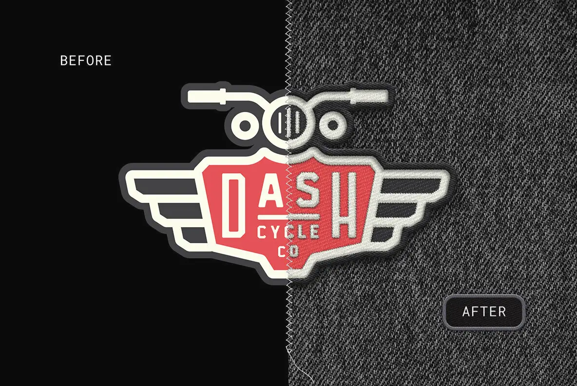 Custom Embroidery Patch mockup Mockups - YouWorkForThem