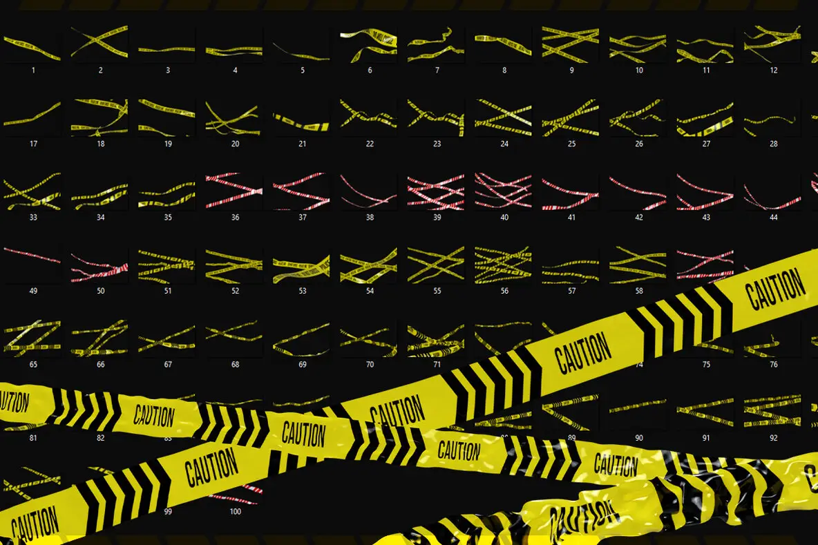 Caution Tape Textures - YouWorkForThem