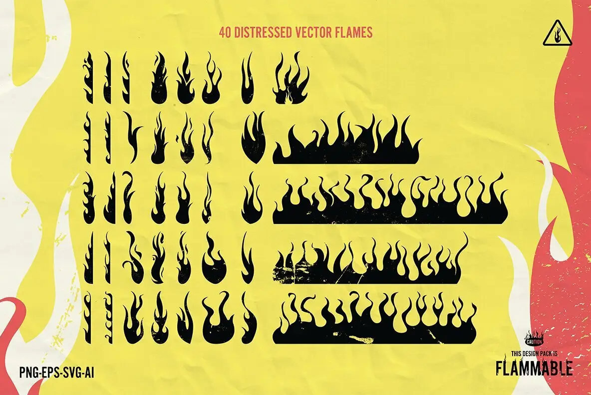 Flammable Design Pack Graphics - YouWorkForThem