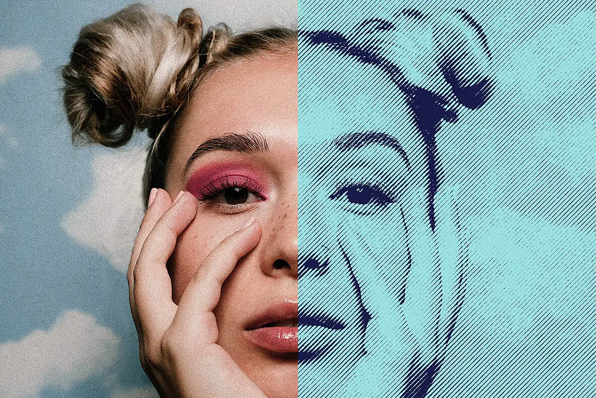 Classic Halftone Photoshop Action - YouWorkForThem