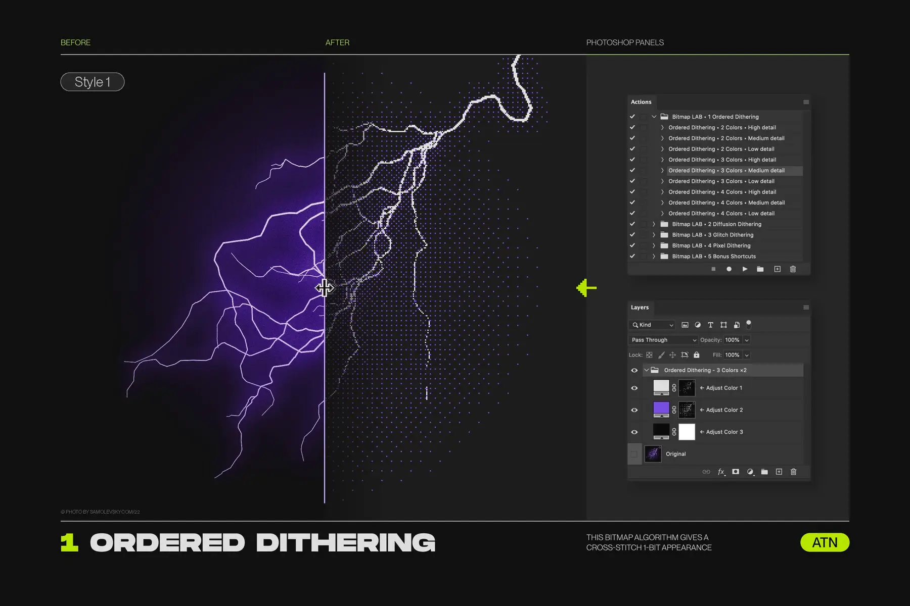 Bitmap LAB – one-click pixel halftone Photoshop action - YouWorkForThem