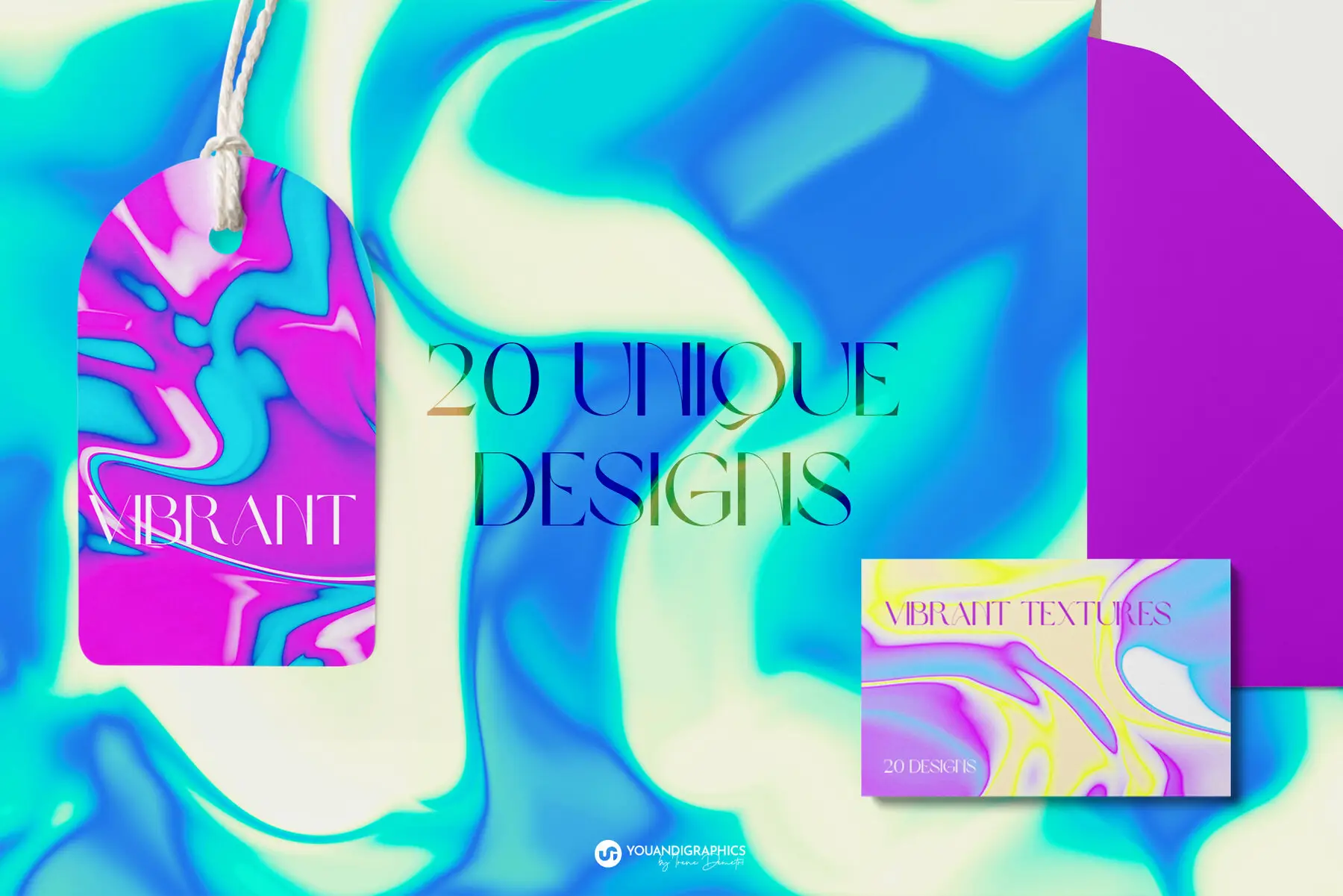Vibrant Electric Colored Backgrounds Graphics - YouWorkForThem