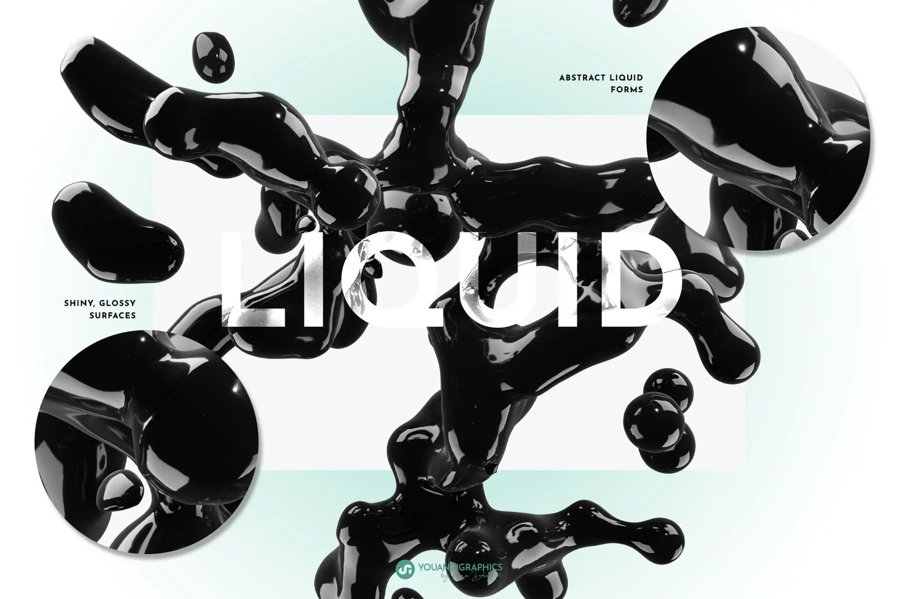 Liquid Blast Abstract 3D Elements Graphics - YouWorkForThem