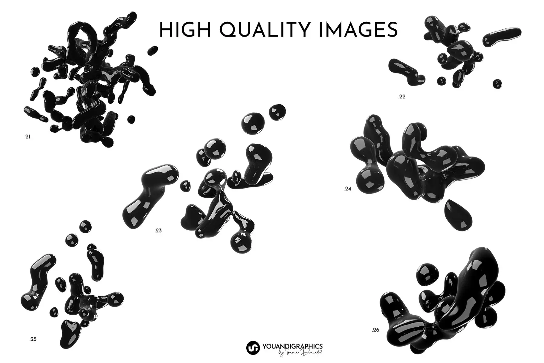 Liquid Blast Abstract 3D Elements Graphics - YouWorkForThem