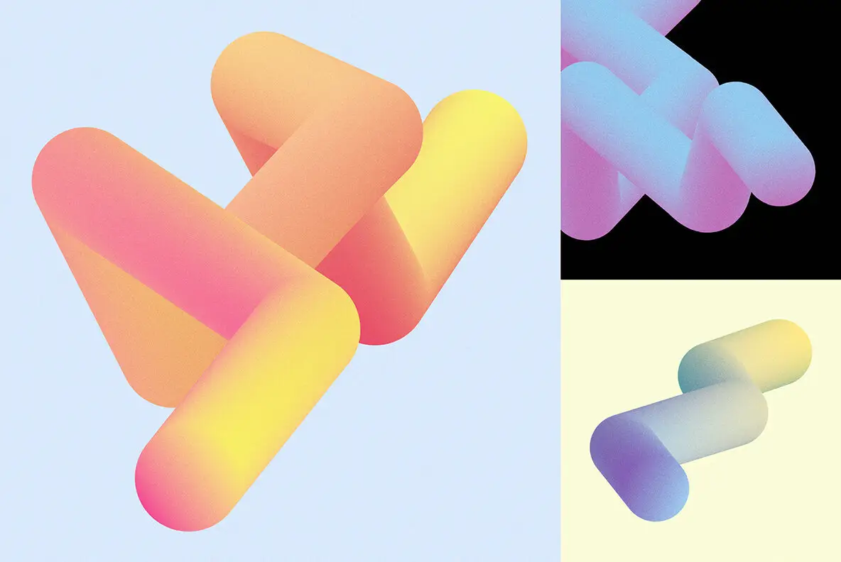 Geometric Gradient Blend Elements Graphics - YouWorkForThem