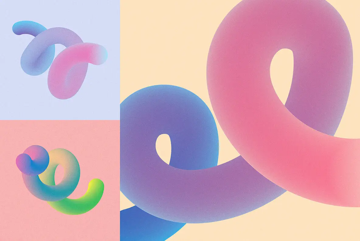 Quirky Gradient Blends Graphics - YouWorkForThem