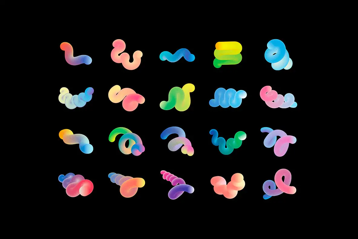 Quirky Gradient Blends Graphics - YouWorkForThem