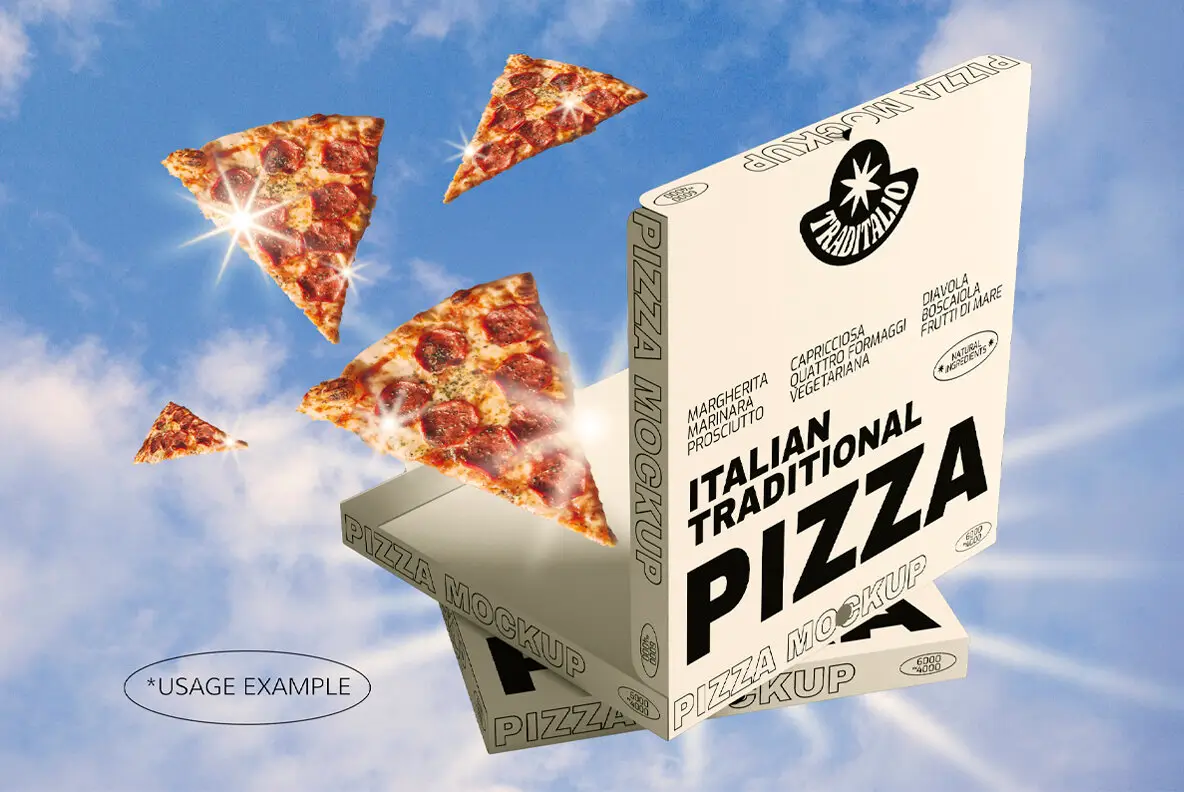 Open Pizza Box Mockup Graphics - YouWorkForThem