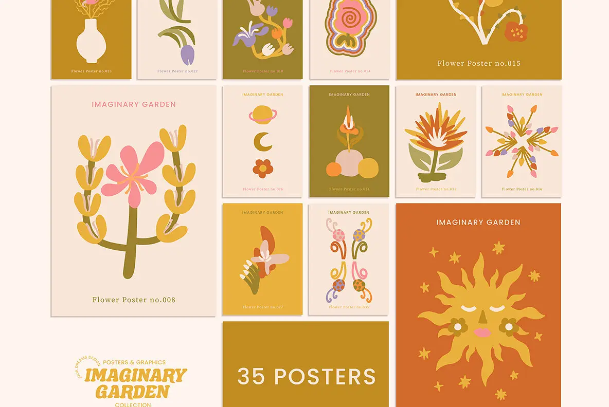 Imaginary Garden Posters Graphics Illustrations - YouWorkForThem