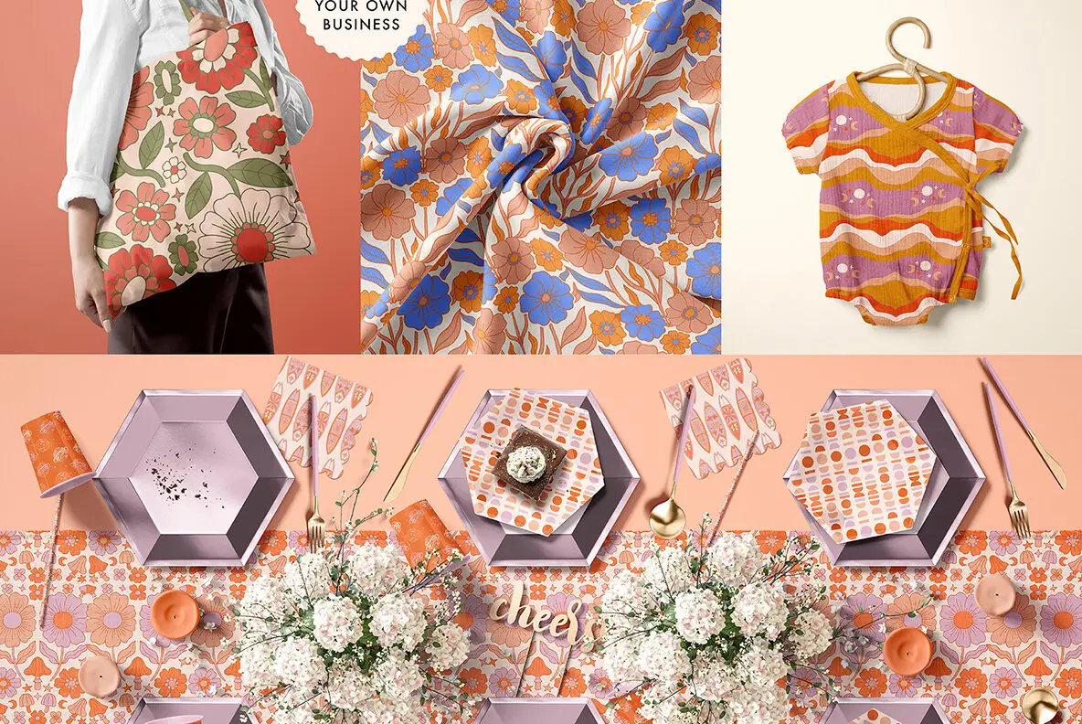Vivid Posters Patterns Bundle Graphics - YouWorkForThem