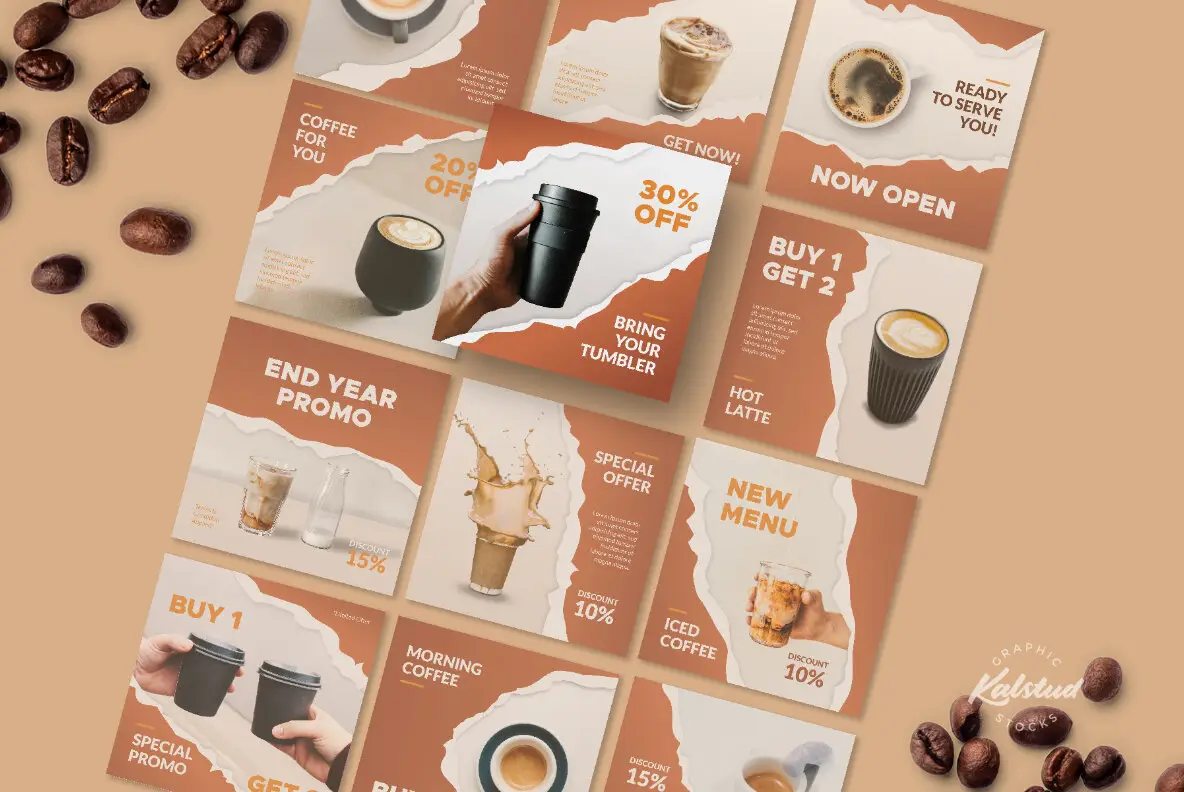 CREMA Coffee Instagram Template Graphics - YouWorkForThem