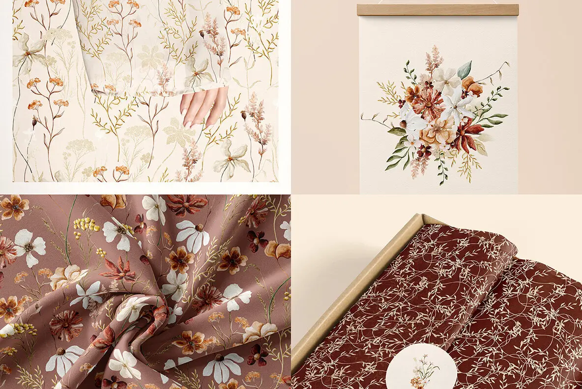 Wild Bloom Collection Illustrations - YouWorkForThem