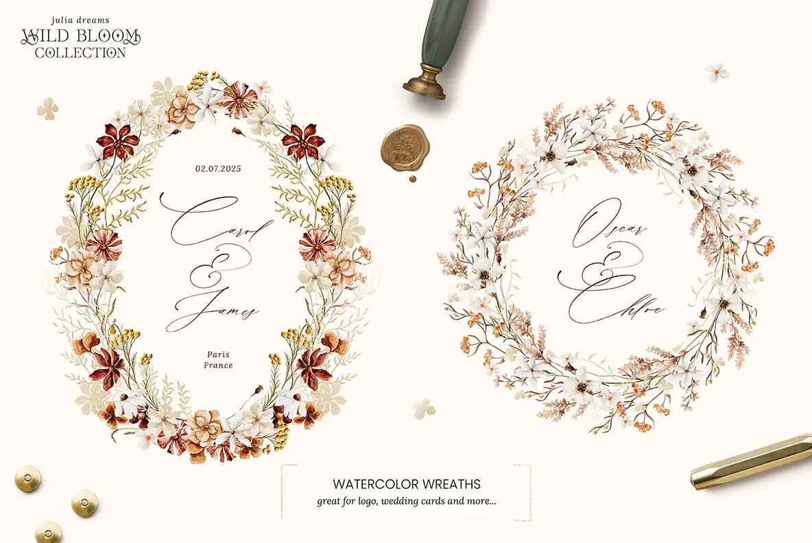 Wild Bloom Collection Illustrations - YouWorkForThem