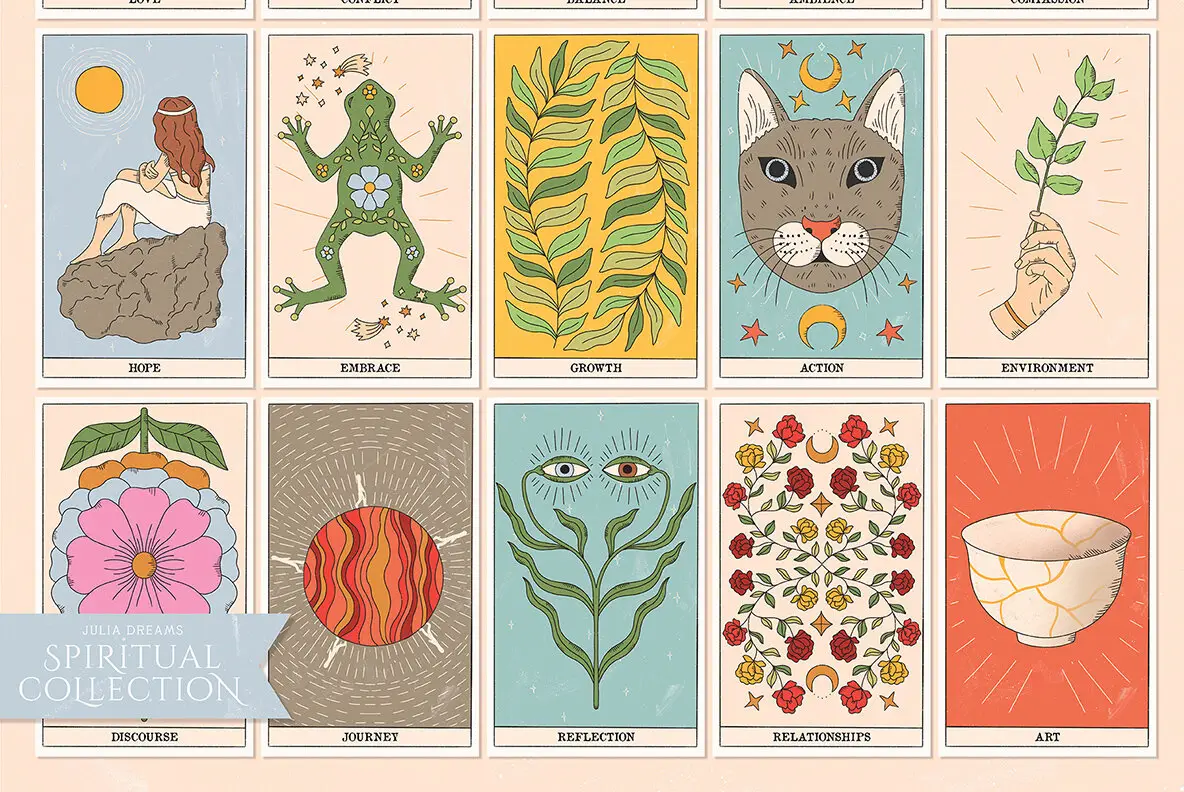 Spiritual Collection Oracle Cards Graphics - YouWorkForThem