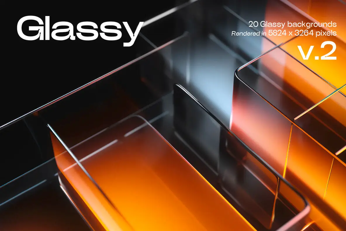 Glassy 3D Backgrounds Series V.2 3D - YouWorkForThem