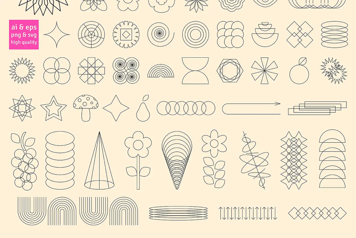 Retro Risograph Geometry Creator Graphics - YouWorkForThem