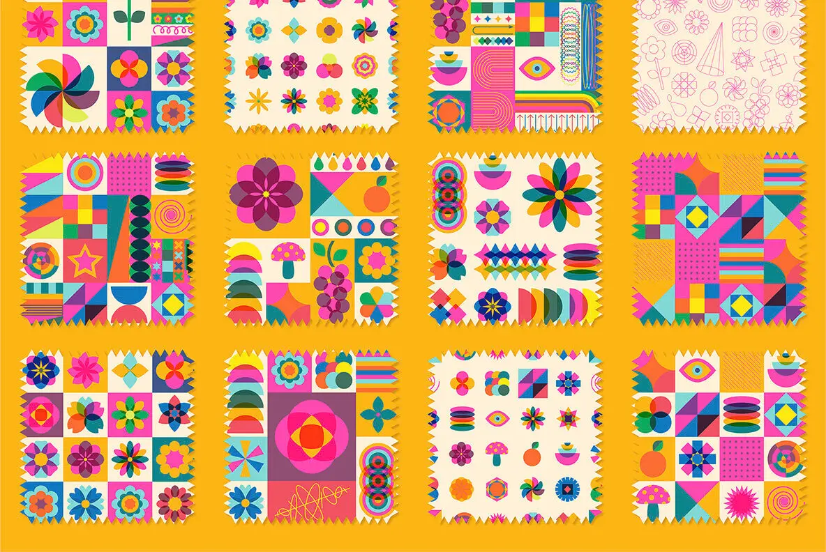 Retro Risograph Geometry Creator Graphics - YouWorkForThem