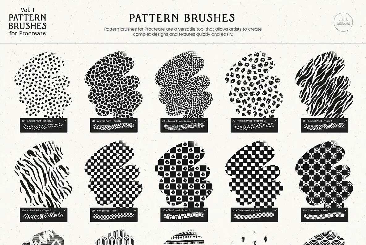 Pattern Brushes For Procreate Vol 1 - YouWorkForThem