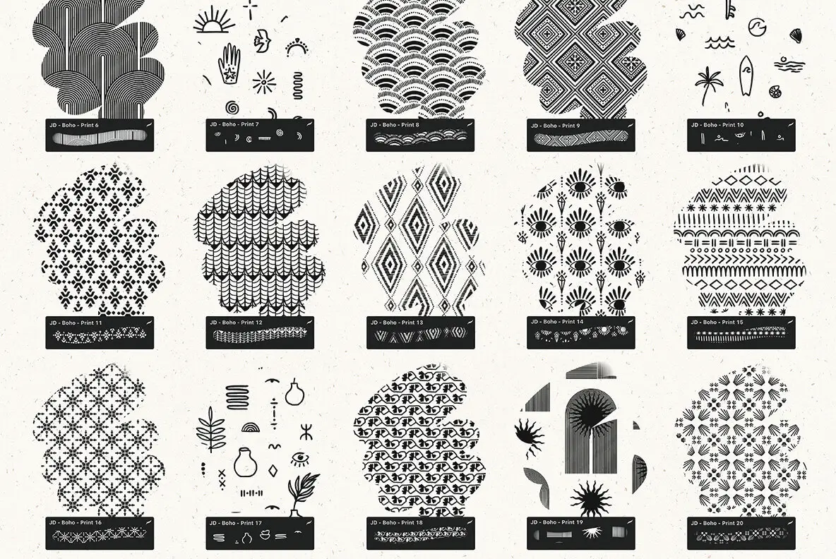 Pattern Brushes For Procreate Vol 1 - YouWorkForThem