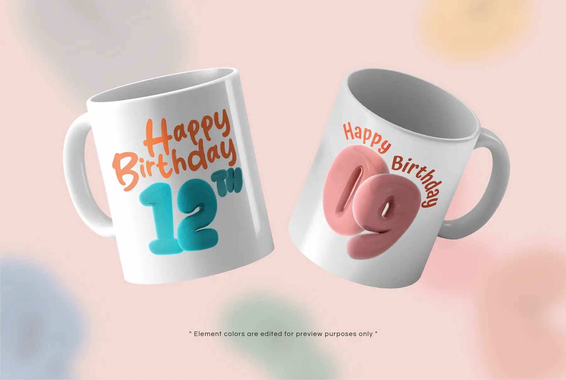 Bubble typography elements Graphics - YouWorkForThem