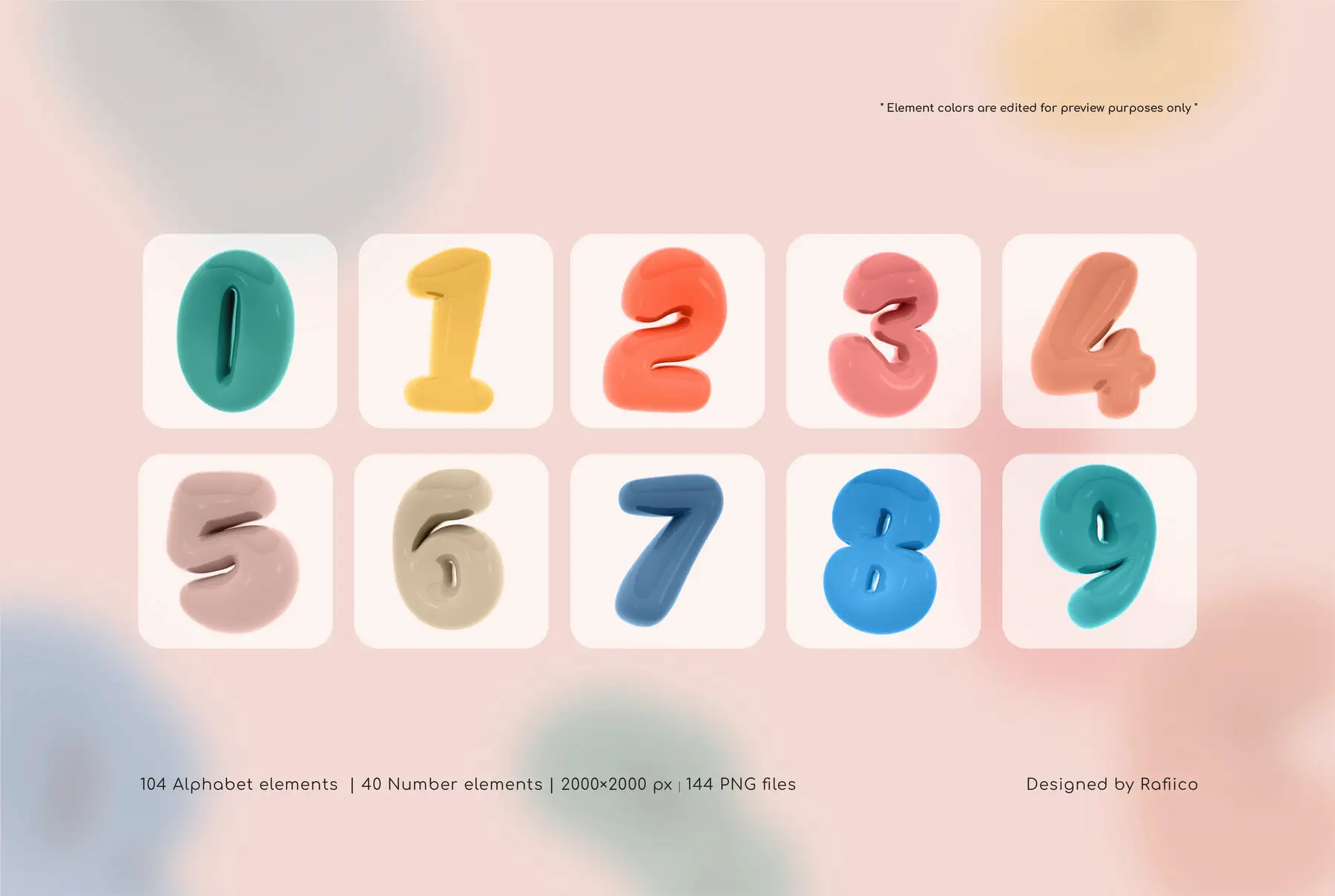 Bubble typography elements Graphics - YouWorkForThem