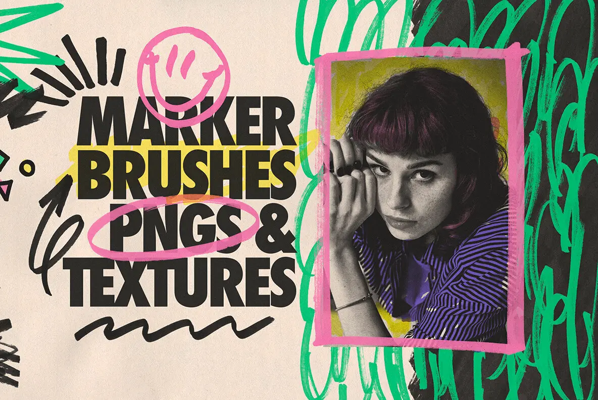 Markers Kit Graphics - YouWorkForThem