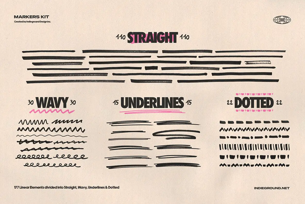 Markers Kit Graphics - YouWorkForThem