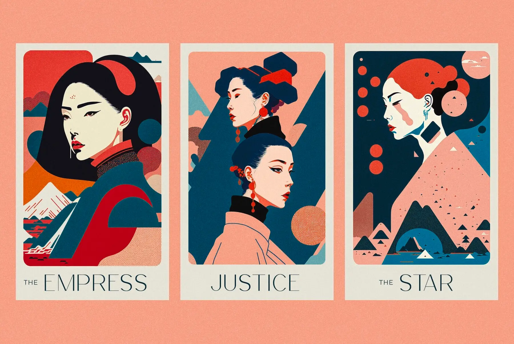 Geometric Anime Portraits: Explore a Cyberpunk-Retro Fusion in Your ...
