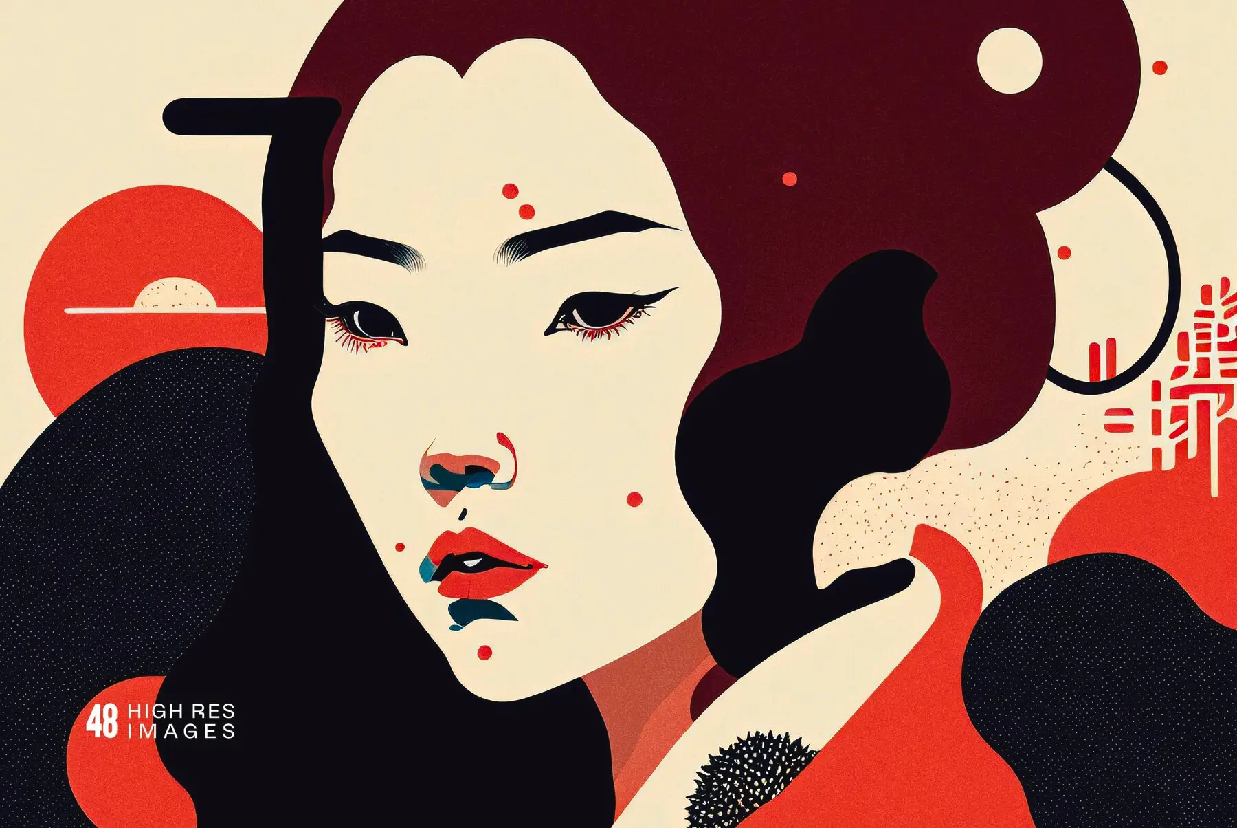 Geometric Anime Portraits: Explore a Cyberpunk-Retro Fusion in Your ...