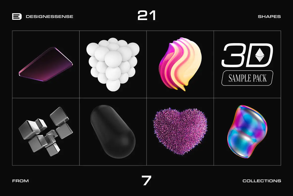 3D SAMPLE PACK Graphics - YouWorkForThem