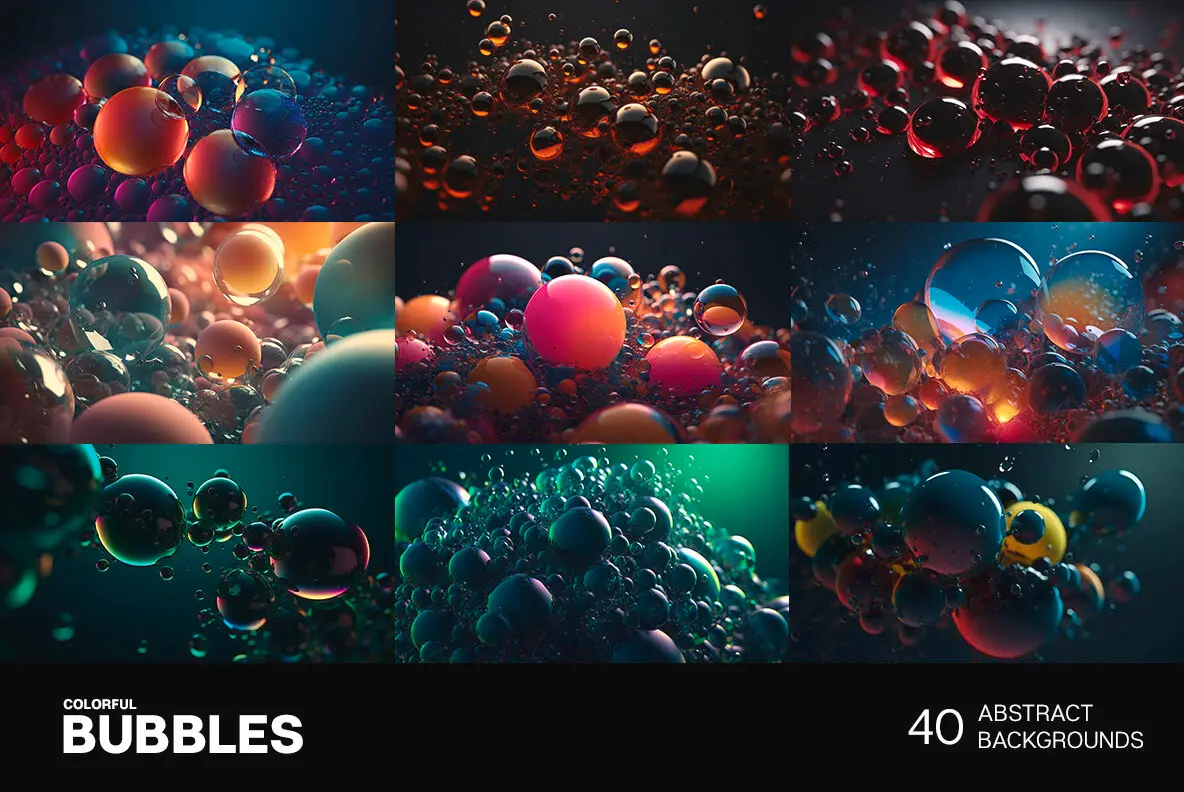 Abstract Bubbles Backgrounds Graphics - YouWorkForThem