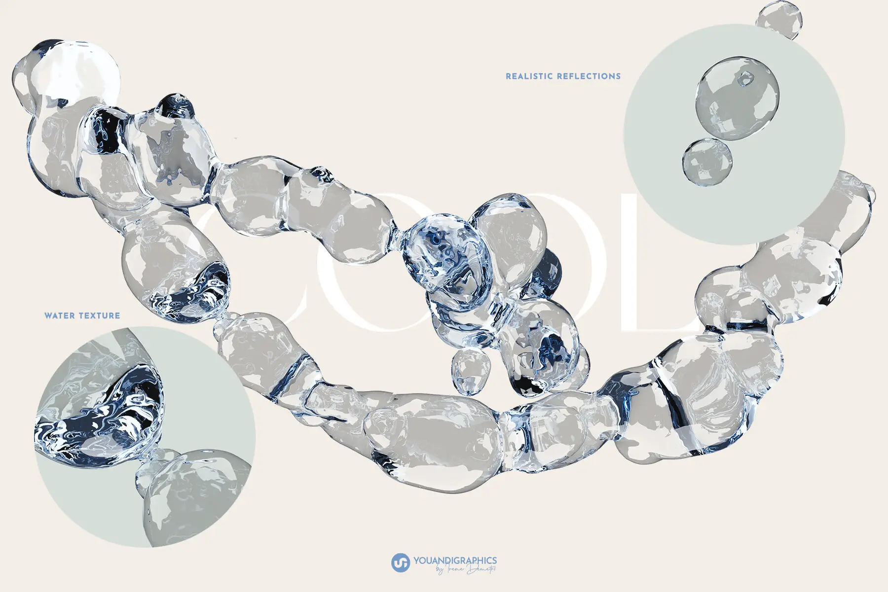 Water 3D Overlays with Transparency Graphics - YouWorkForThem