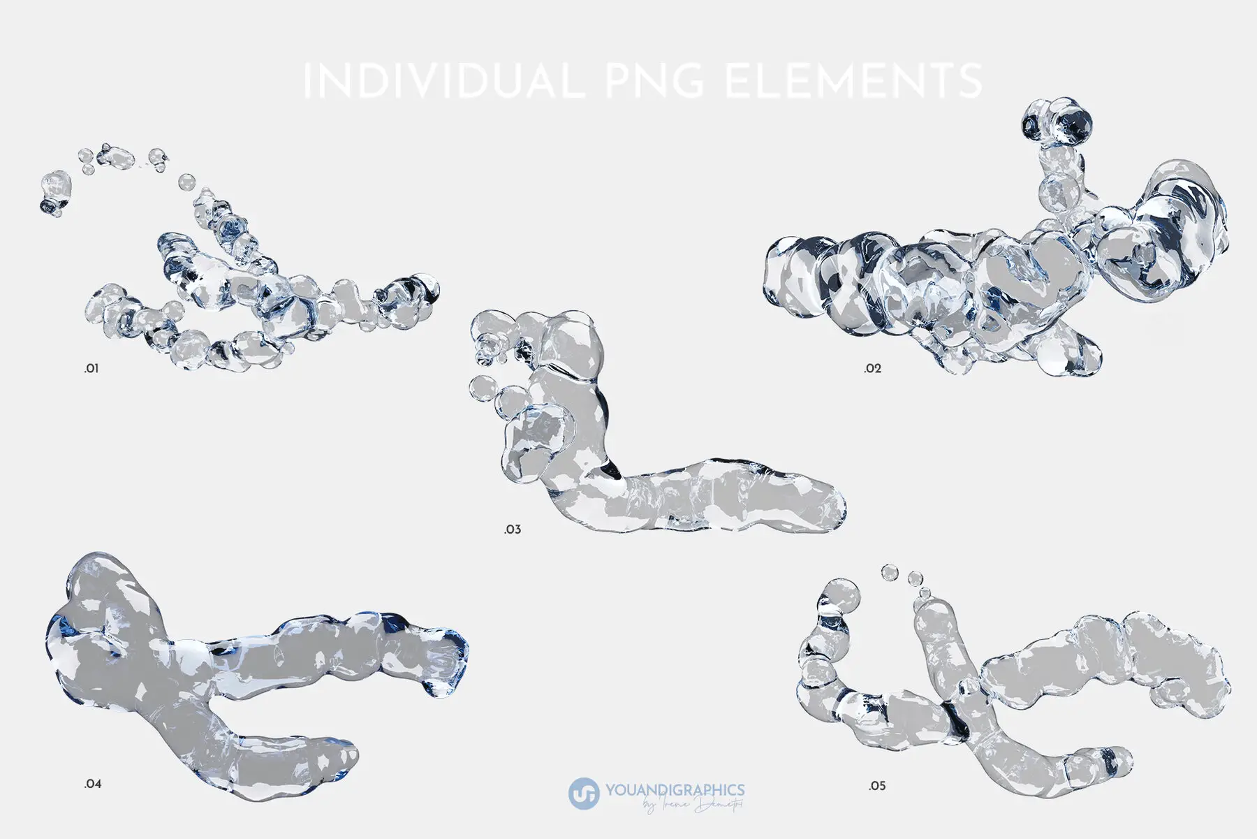 Water 3D Overlays with Transparency Graphics - YouWorkForThem