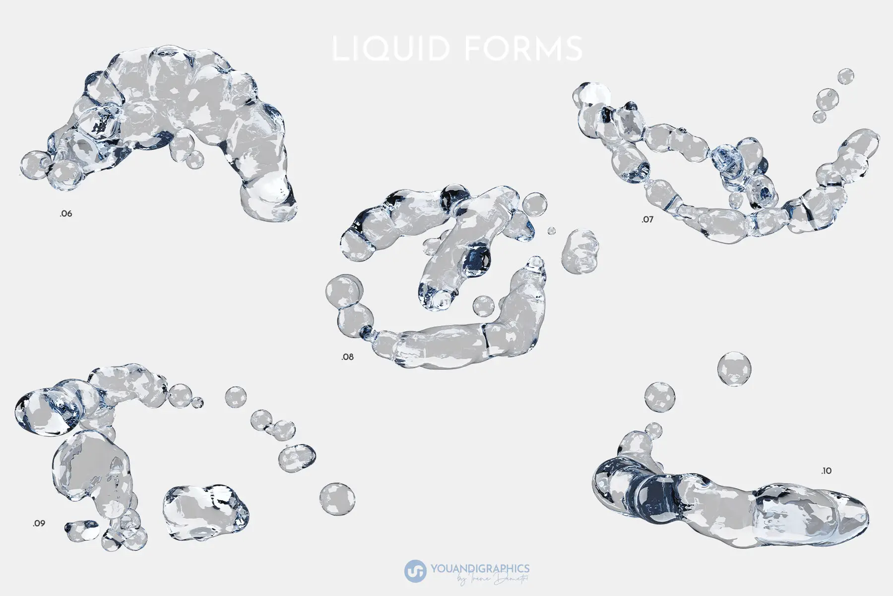 Water 3D Overlays with Transparency Graphics - YouWorkForThem