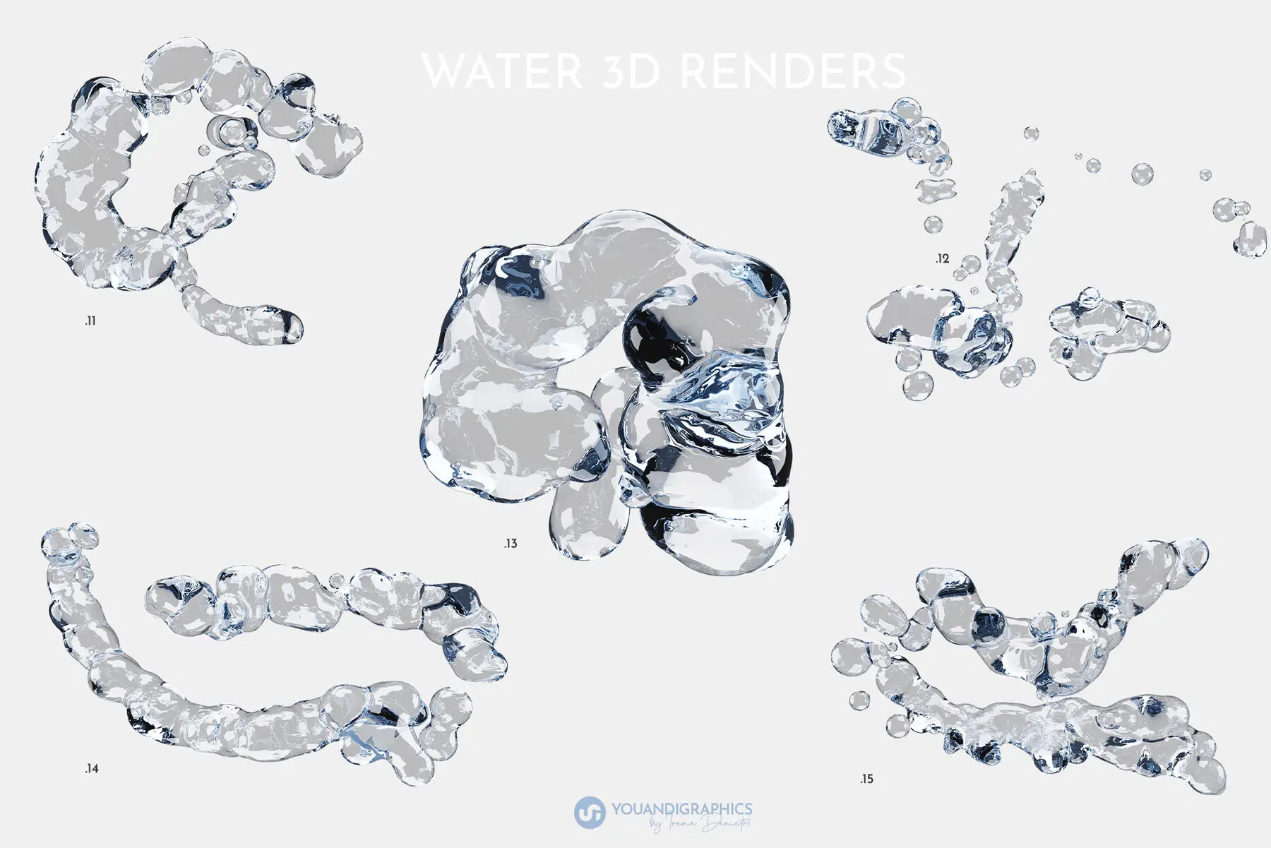 Water 3D Overlays with Transparency Graphics - YouWorkForThem