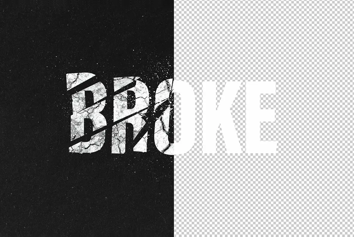 Broken Text Effect - YouWorkForThem