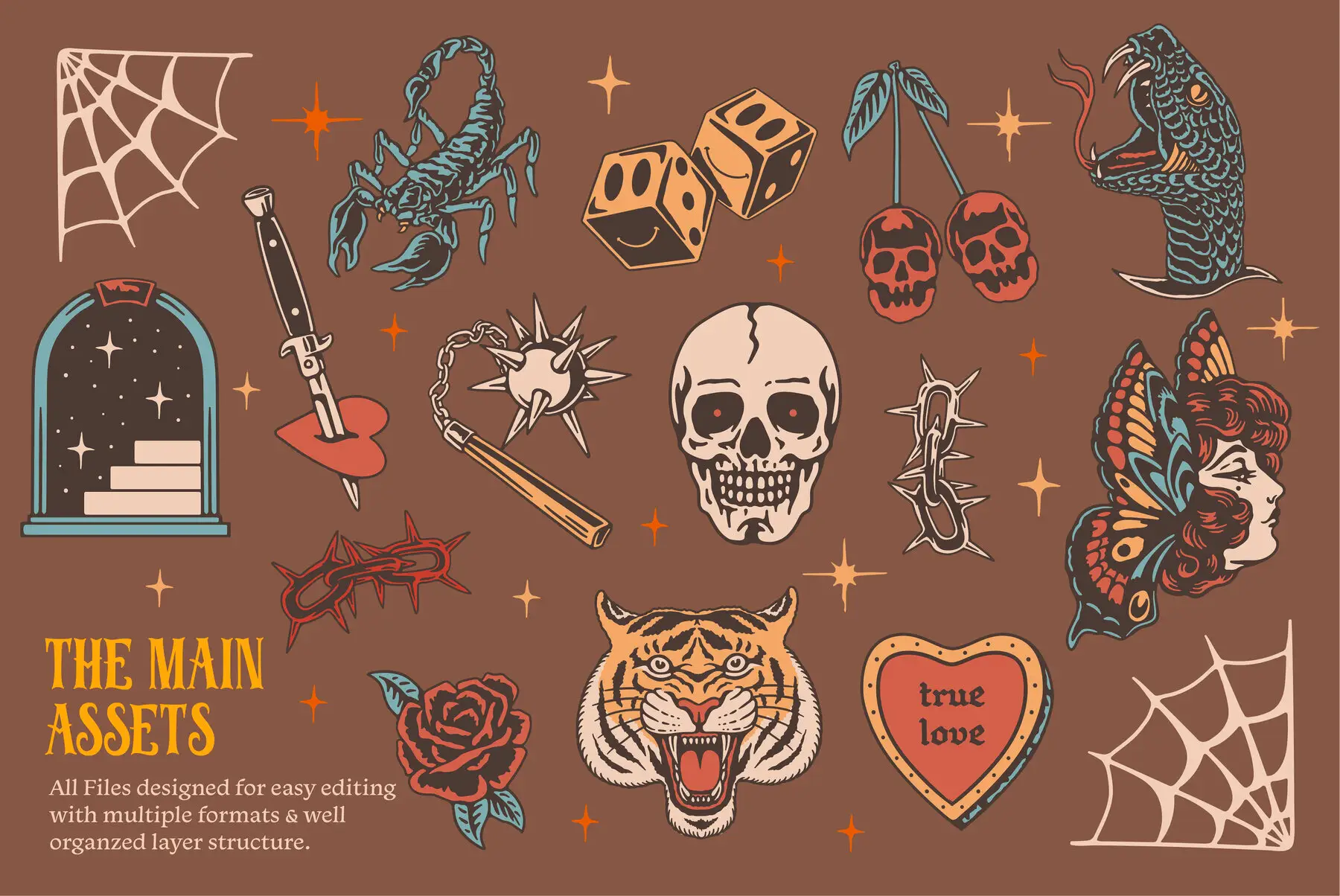 Traditional Tattoo Graphic Assets Graphics - YouWorkForThem